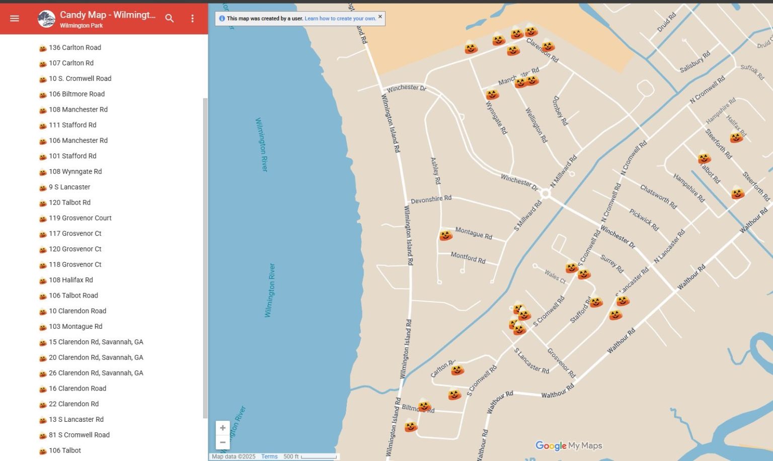 2025 Candy Map – Wilmington Park Homeowners Association